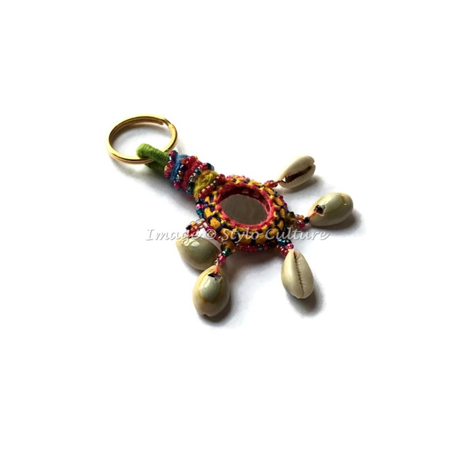 Handmade Indian unique keychains Silk Thread Bohemian wholesale key ...