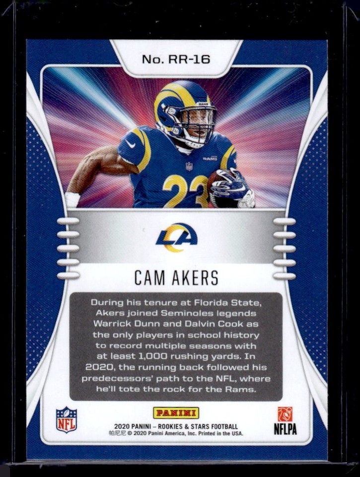2020 Panini Rookies & Stars #RR-16 Cam Akers Rookie Rush Gold #/10 | eBay