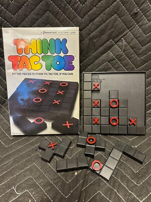 Vintage 1984 Pressman Think Tac Toe Game Complete In Box | eBay