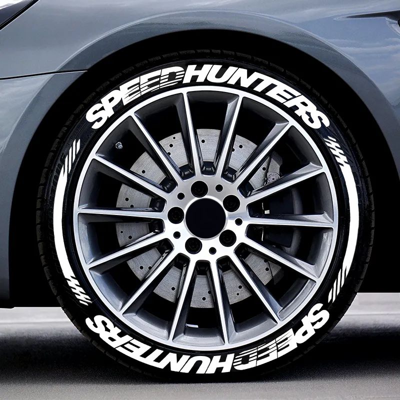 Permanent Tire Lettering Sticker SPEEDHUNTERS With Stripes 1.38" 15"-24 ...