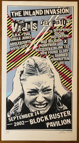 SEX PISTOLS The Inland Invasion 2002 US PUNK CONCERT POSTER John E ...