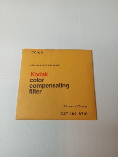 Kodak CC 10R Color Compensating Wratten Gelatin Filter 75mm x 75mm NOS ...