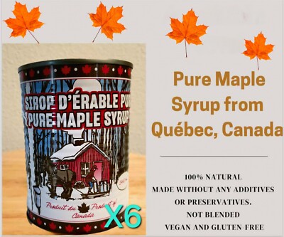 Pure Maple Syrup 6x 540ml Can Imported From Canada/Québec | eBay