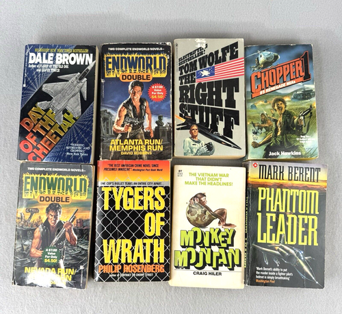 Lot of 8 Vtg Military War Paperback Books World War II, Space Race CIA ...