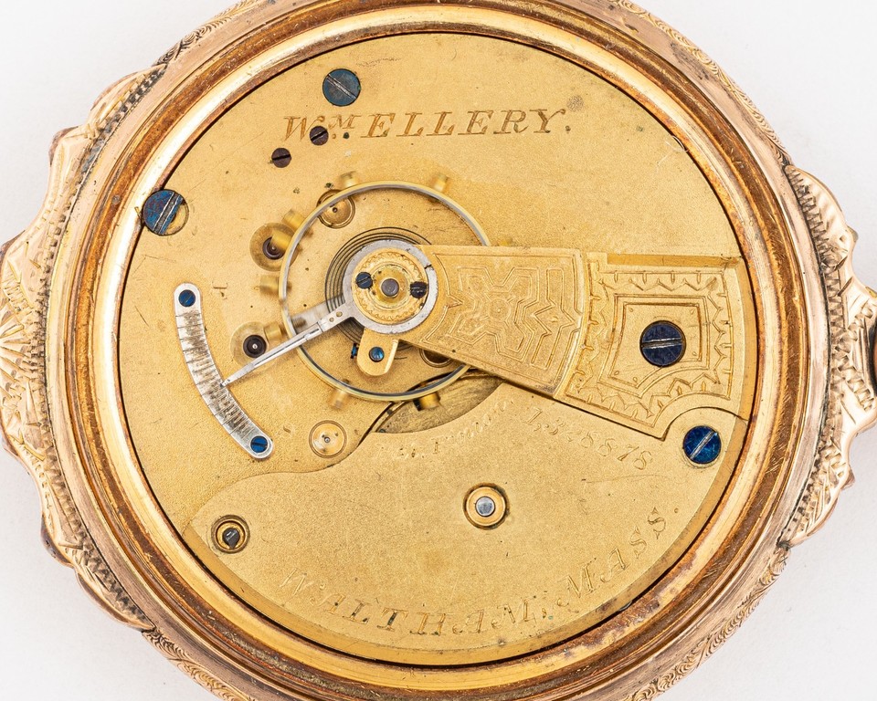 Waltham Wm. Ellery 18S 11J in Fahye Monarch No. 1 BOX HINGE Case Circa ...