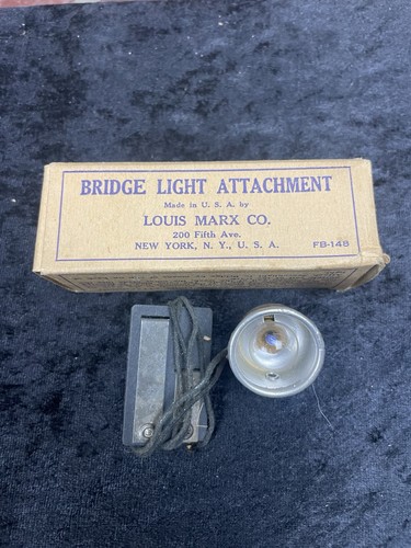Vintage MARX TRAINS BRIDGE LIGHT ATTACHMENT B-25 LOUIS MARX & CO. INC ...