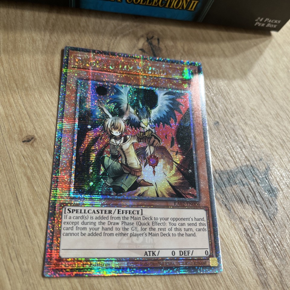 YuGiOh Droll & Lock Bird RA02-EN006 Quarter Century Secret Rare 1st ...