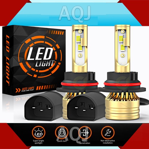 2x 9007/HB5 LED Headlight Bulbs Kit 6500K White High Low Beam Light ...
