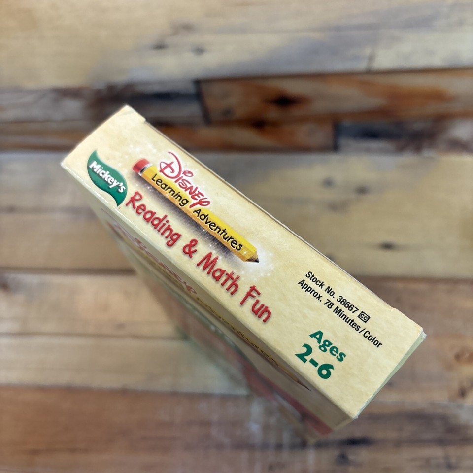 Mickey's Reading And Math Fun VHS VCR Video Tape Used Disney Learning ...