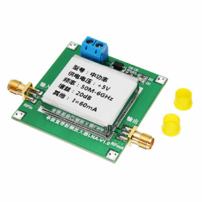 RF Amplifier 50M-6GHz Broadband Gain Amplifier 18dB Power LNA1-6G | eBay