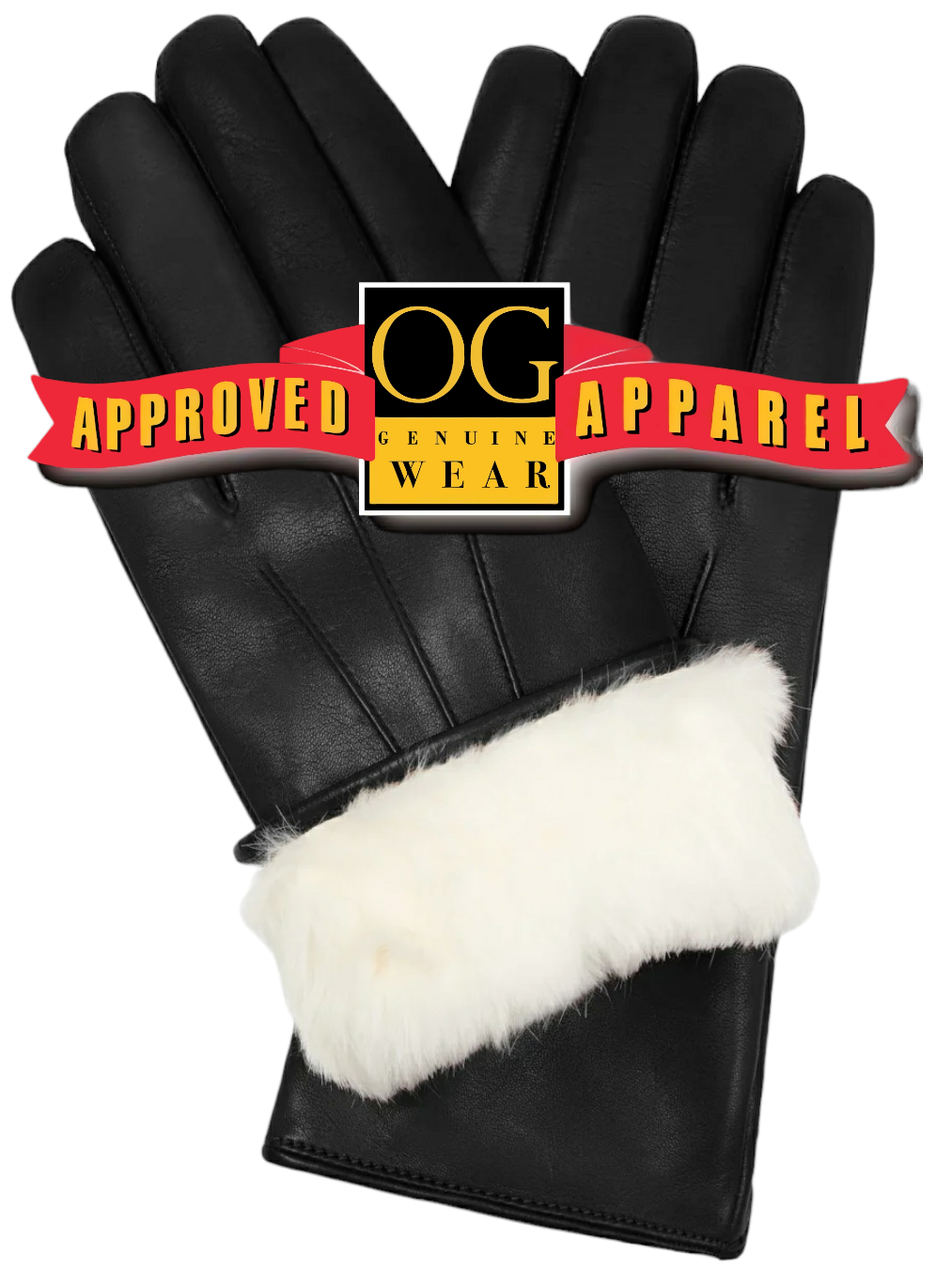 Mens Premium White Rabbit Fur Lined Genuine Soft Lambskin Leather ...