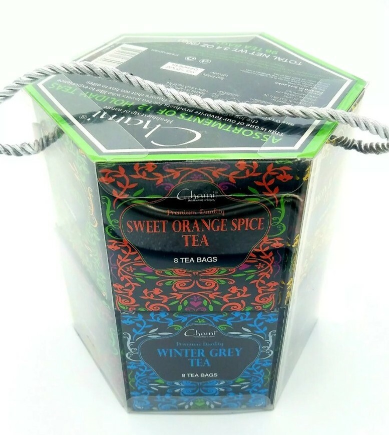 Chami 12 Flavor 96 Tea Bags Sachets Assortment of Winter Holiday Tea ...