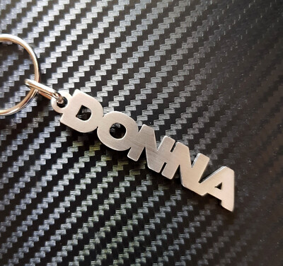 DONNA Keyring Keychain Key Fob Stainless Steel Name Gift | eBay