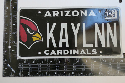ARIZONA AZ CARDINALS VANITY LICENSE PLATE TAG KAYLNN KAYLYNN NAME ...