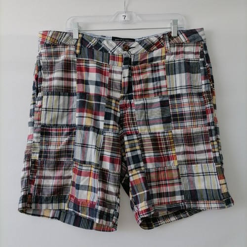 Vintage The New Ivy Mens Multicolor Indian Madras Patchwork Classic Shorts Sz 38 | eBay