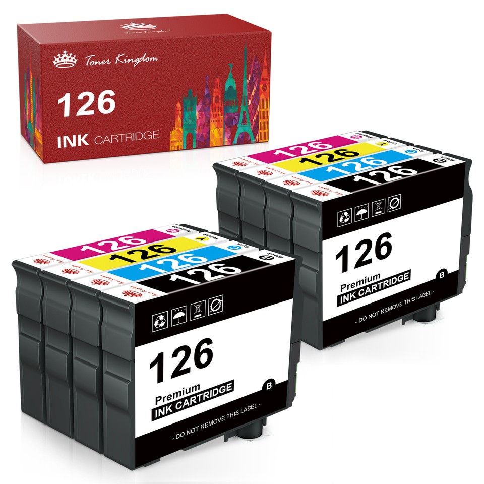 1-8PK T126 Ink Refillable Cartridge For Epson 126 Stylus NX430 NX330 ...