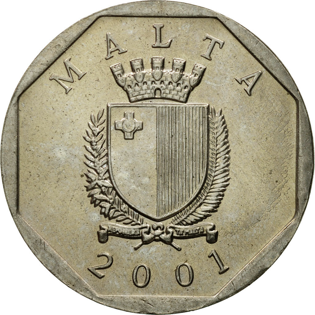 Maltese Coin Malta 50 Cents | Chiliadenus Bocconei | Plant | 1991 ...
