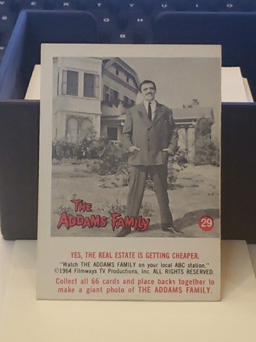 1964 THE ADDAMS FAMILY trading card #29-Yes, The Real Estate Is Getting ...