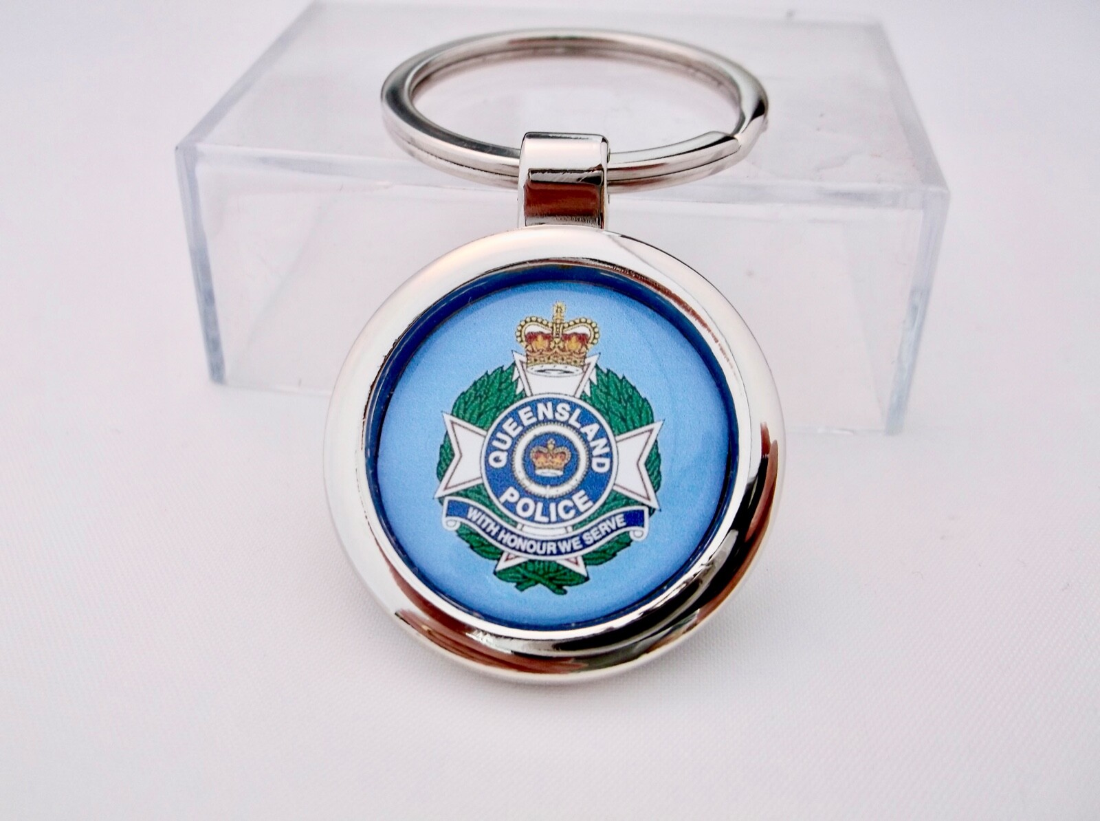 QUEENSLAND POLICE BADGE KEY FOB KEYFOB KEYRING CHAIN BOTTLE OPENER GIFT ...