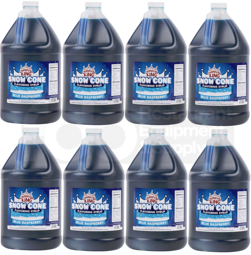 8 GALLON CASE Carnival King Blue Raspberry Snow Cone Crushed Ice ...