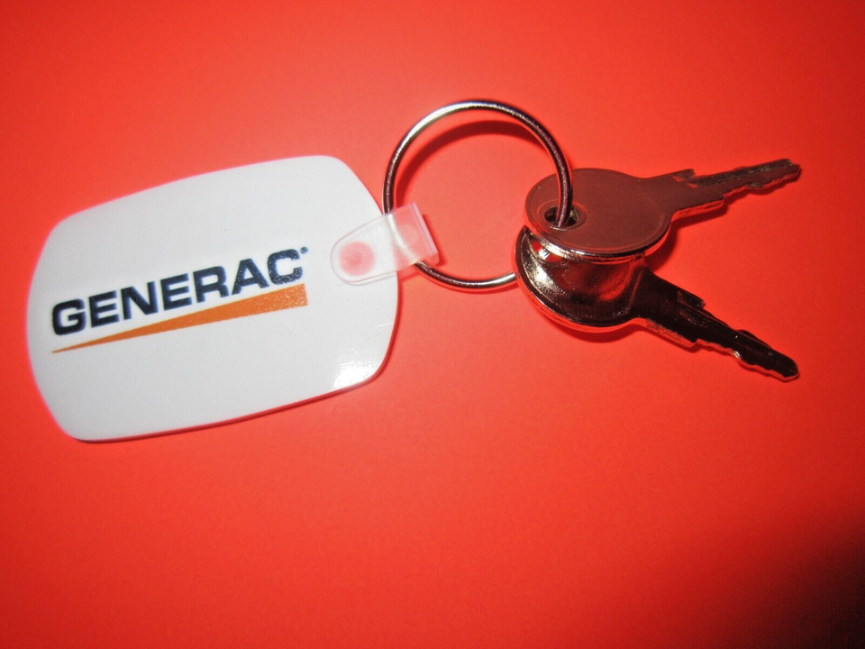 Generac Standby Generator Keys W/ Double Sided Key Chain Fits 2008-2024 ...