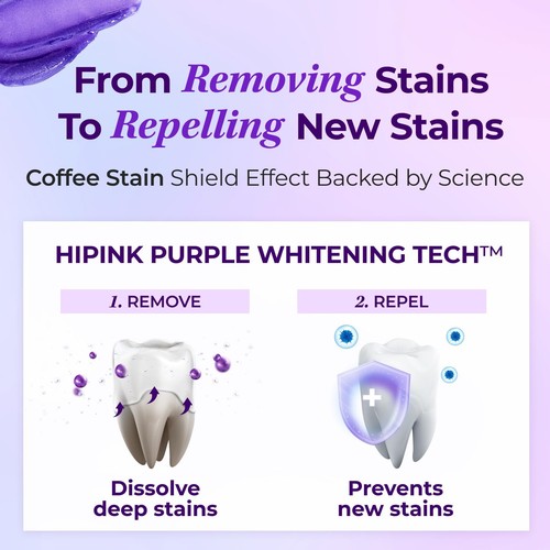 Purple Color Corrector Whitening Toothpaste, 3.5oz (3 Packs) - Tone Up ...