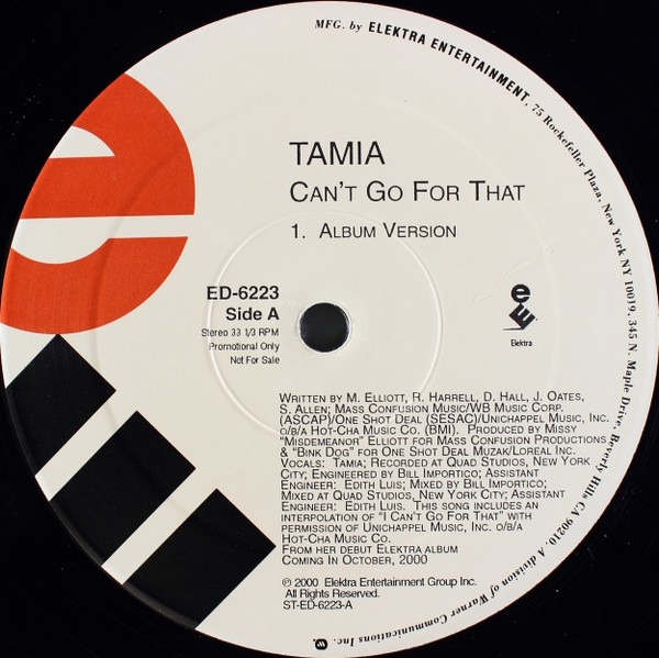 Tamia - Can't Go For That (12", Promo) (Very Good Plus (VG+ ...