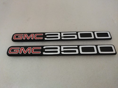 88-98 GMC 3500 SIERRA Side Emblem Logo Badge Sign Symbol GM *PAIR* | eBay