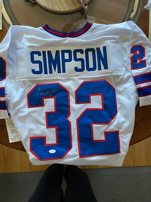 O J Simpson Buffalo Bills Witnessed Autographed Jersey JSA ...