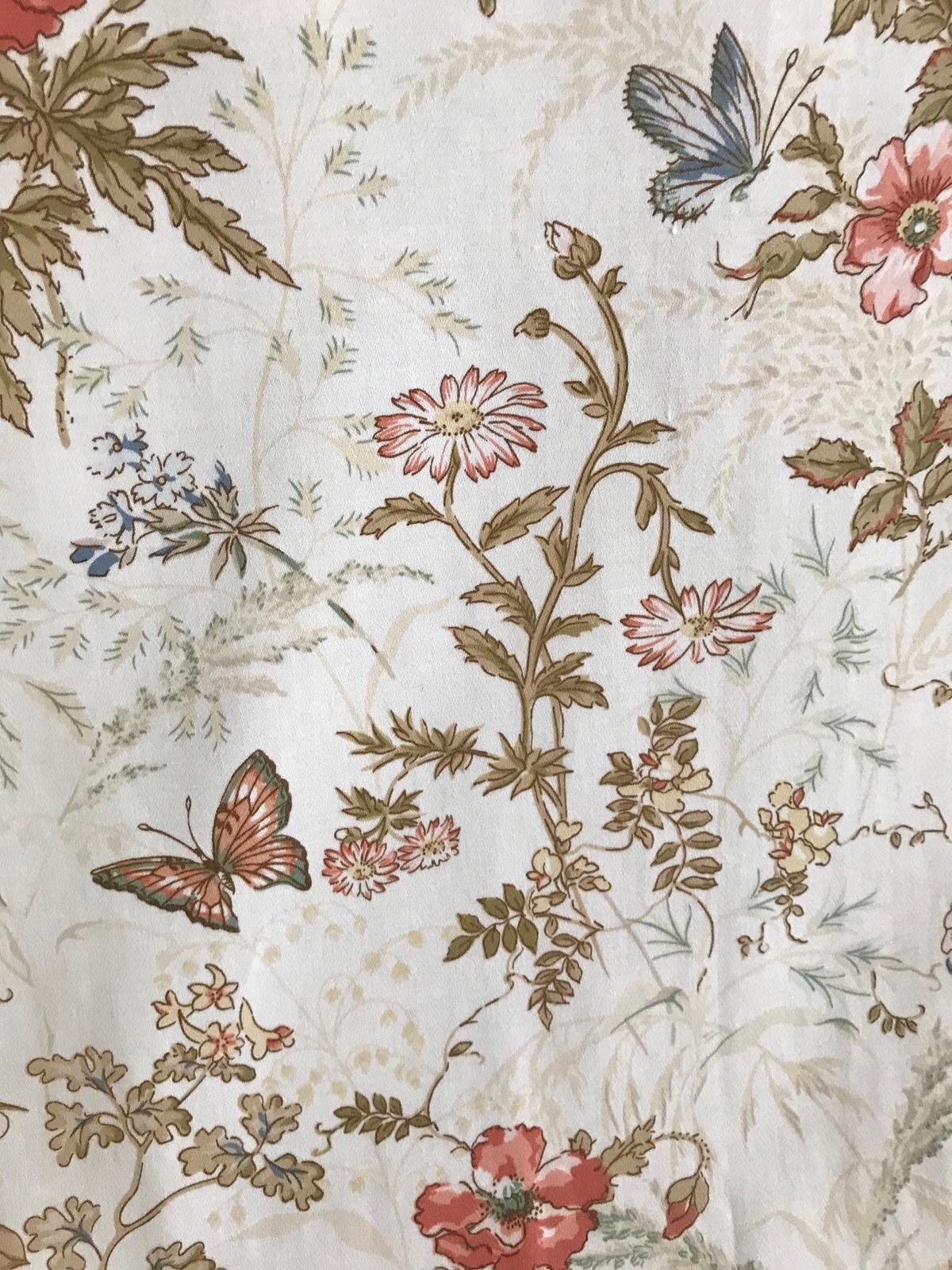 Crowson Fabric ‘Meadow Sweet’ Floral & Butterfly Fat Quarter 22 X 18 ...