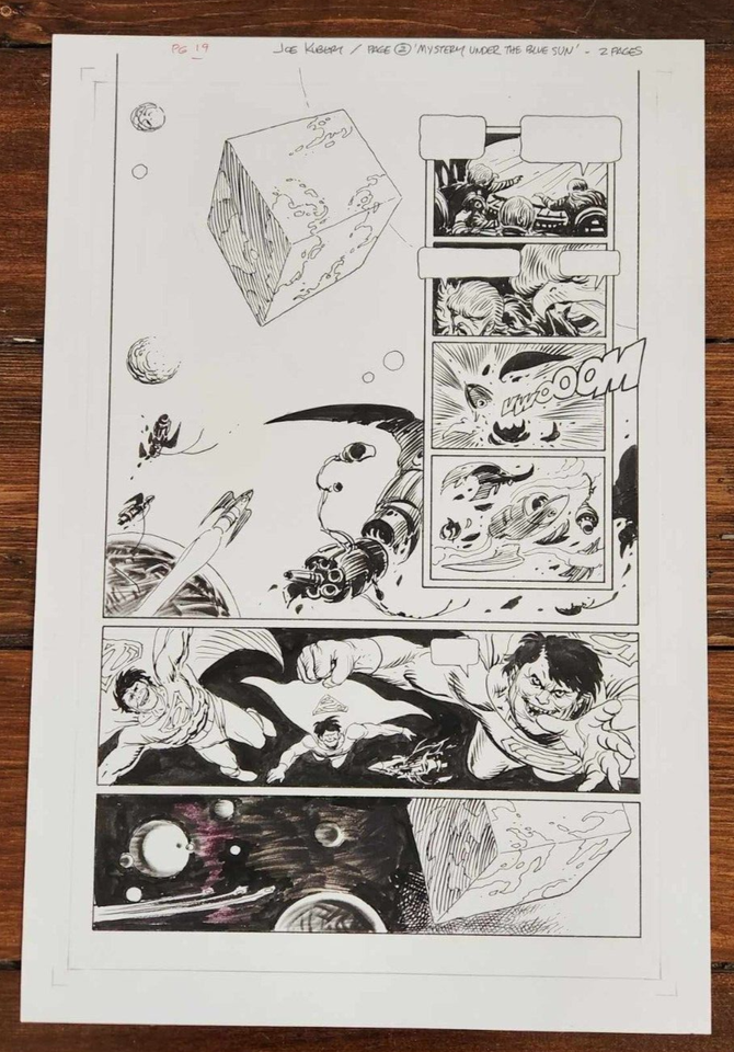 JOE KUBERT Hawkman original art: Action Comics Annual #10 - 2 pg story ...