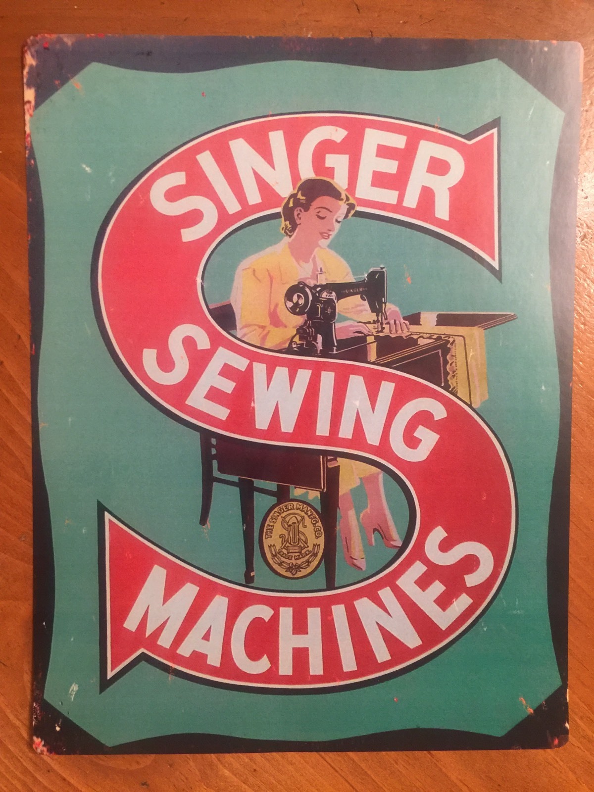 Tin Sign Vintage Singer Sewing Machines | eBay
