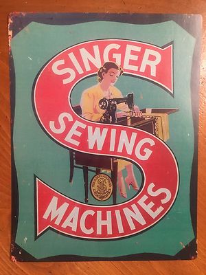 Tin Sign Vintage Singer Sewing Machines | eBay