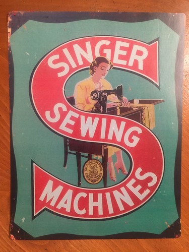 Tin Sign Vintage Singer Sewing Machines | eBay