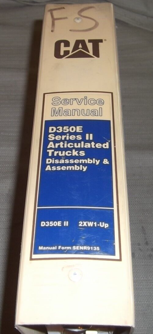 CAT CATERPILLAR D350E SERIES II ARTICULATED TRUCK SERVICE SHOP REPAIR ...
