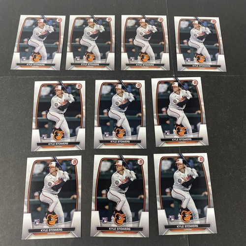 Lot 10 2023 Bowman Paper Kyle Stowers RC #56 Base Rookie Card Baltimore ...