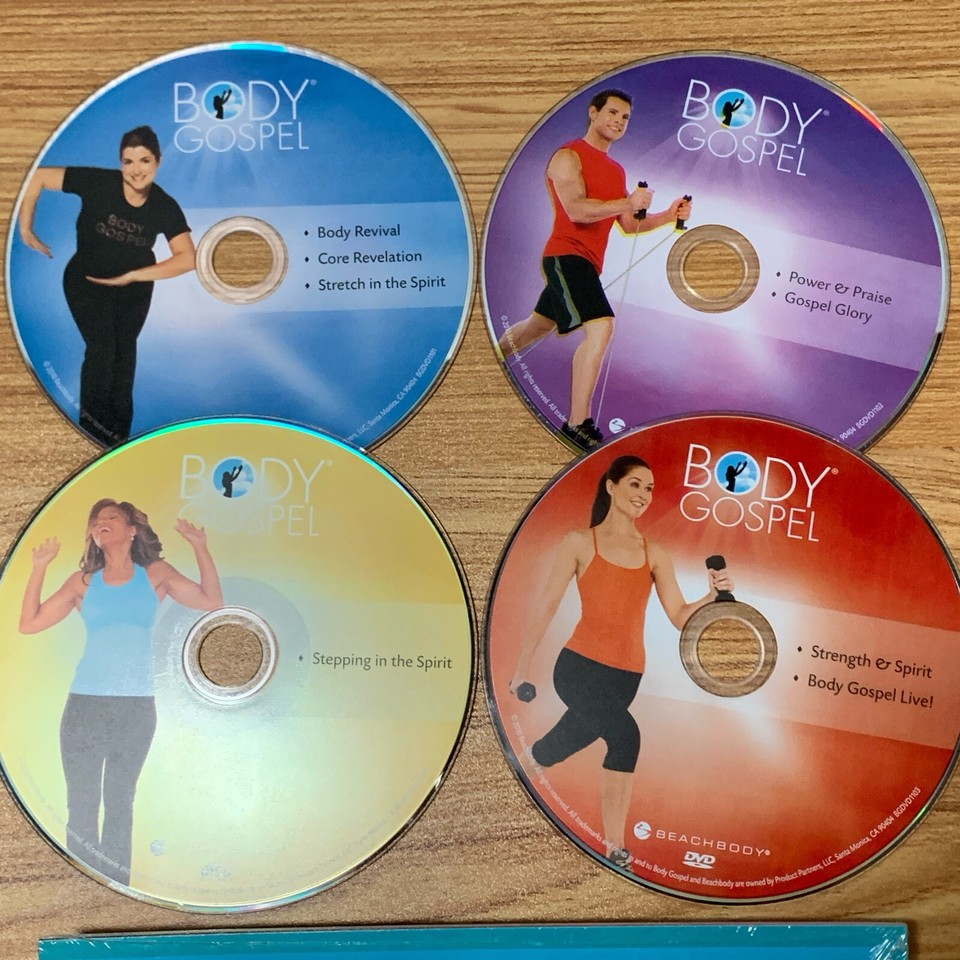 Body Gospel: The Workouts DVD 4 Disc Workout Set (Disc Only) + Fitness ...
