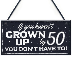 Funny 50th Birthday Hanging Plaque Novelty Friendship Family Mum Dad ...