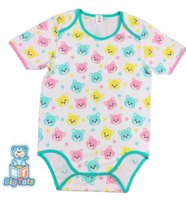 Adult Lap shoulder bodysuit Pastel Bears baby print romper | eBay