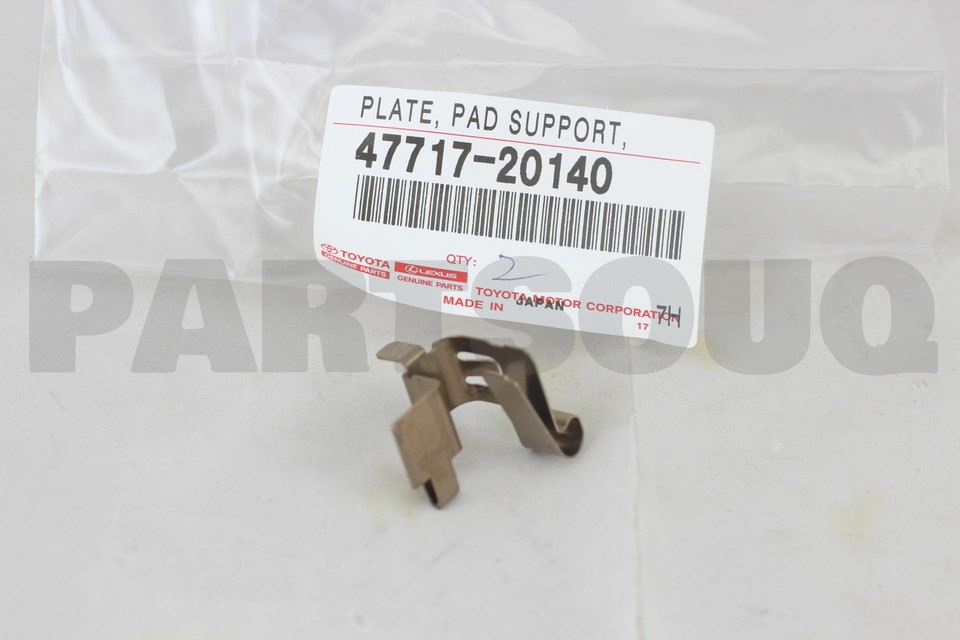 4771720140 Genuine Toyota PLATE, PAD SUPPORT, NO.2(FOR FRONT DISC BRAKE ...