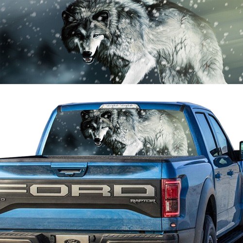 P224 Wolf Rear Window Graphic Decal SUV jeep | eBay