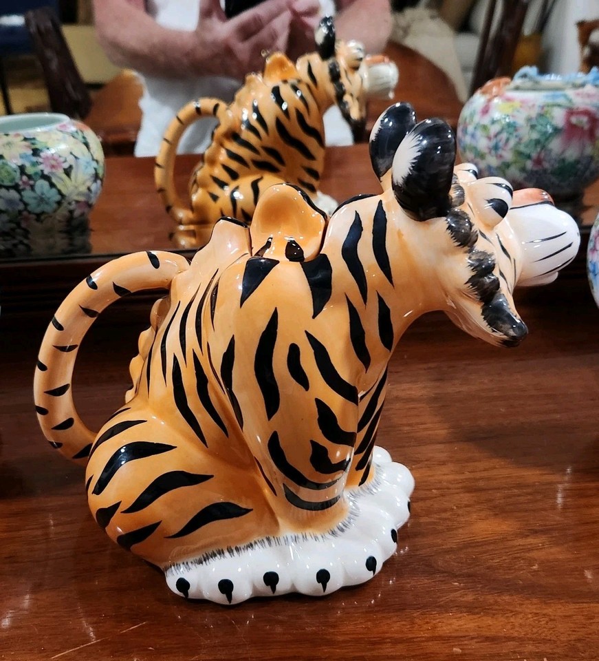 Blue Sky Clayworks Ceramic Tiger Teapot | eBay