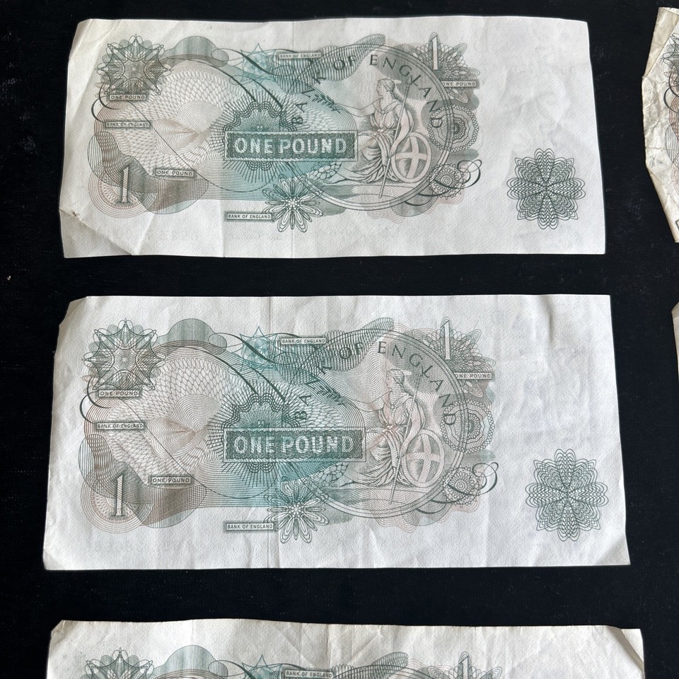 Old One Pound Notes x 9 - Fforde & Hollom & O'Brien = £9.00 | eBay UK