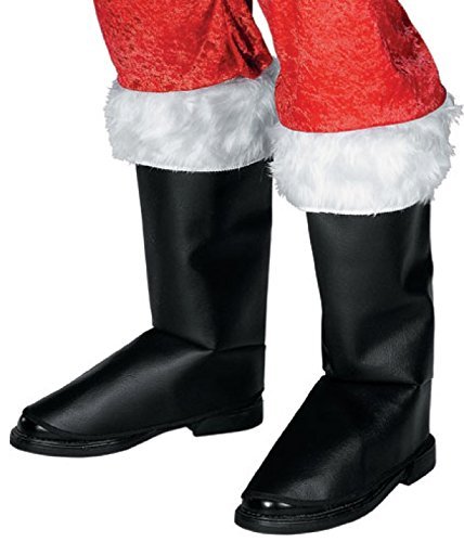 Rubie's Men's Deluxe Santa Boot Tops, Black, One Size RN# 66360 #2384 ...