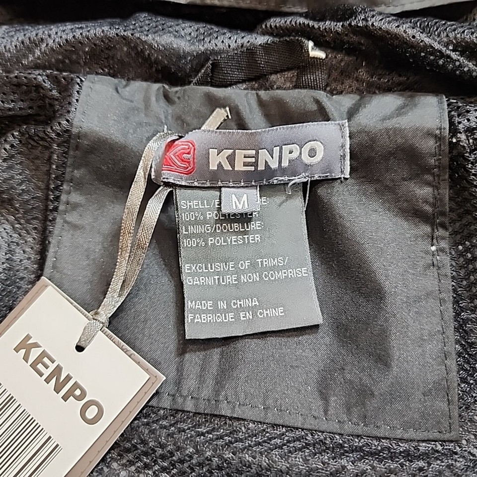 Kenpo Black w/ White Stripe Hooded Varsity Windbreaker Jacket - Size ...