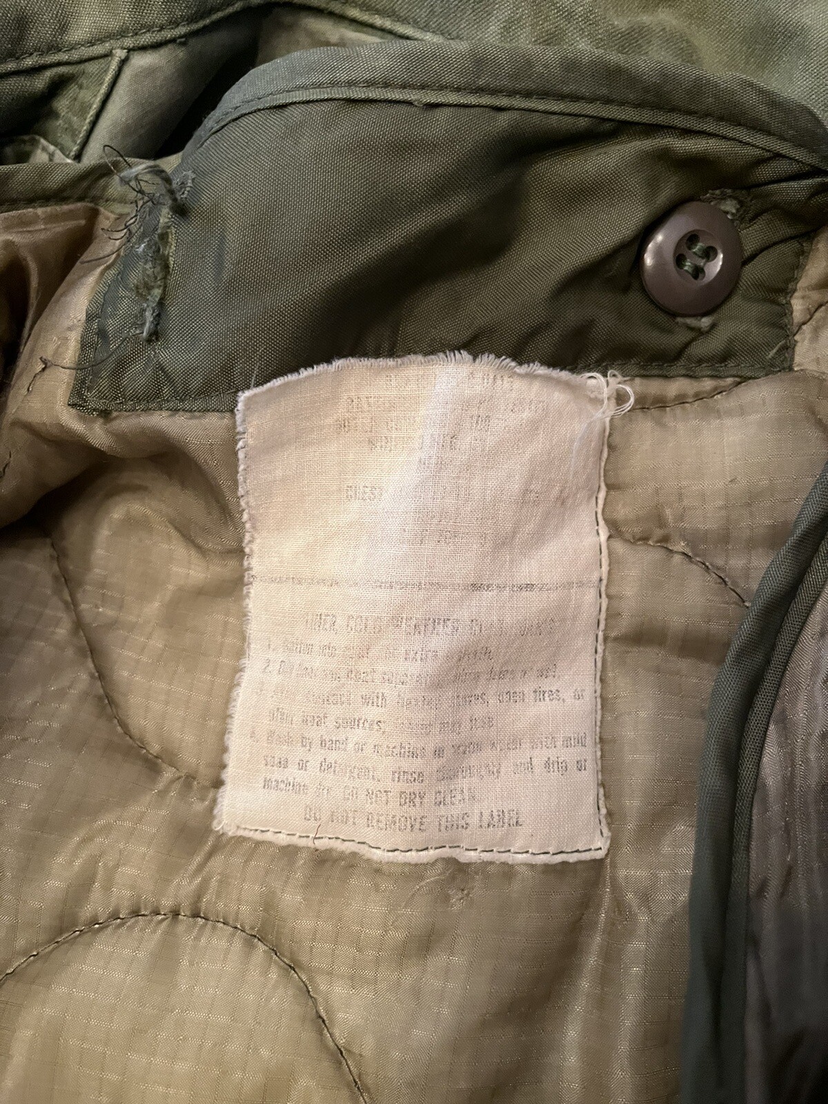 VTG 70s Army Field Jacket Cold Weather Size M Militar… - Gem