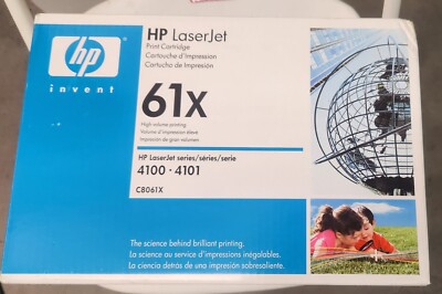 Genuine HP 61X C8061X LaserJet Black Toner Cartridge | eBay
