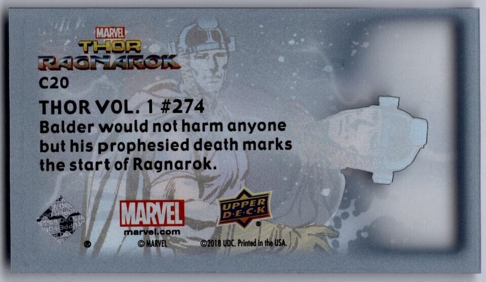 2017 UPPER DECK THOR RAGNAROK MINI COMICS ACETATE #C20 BALDER THE BRAVE ...
