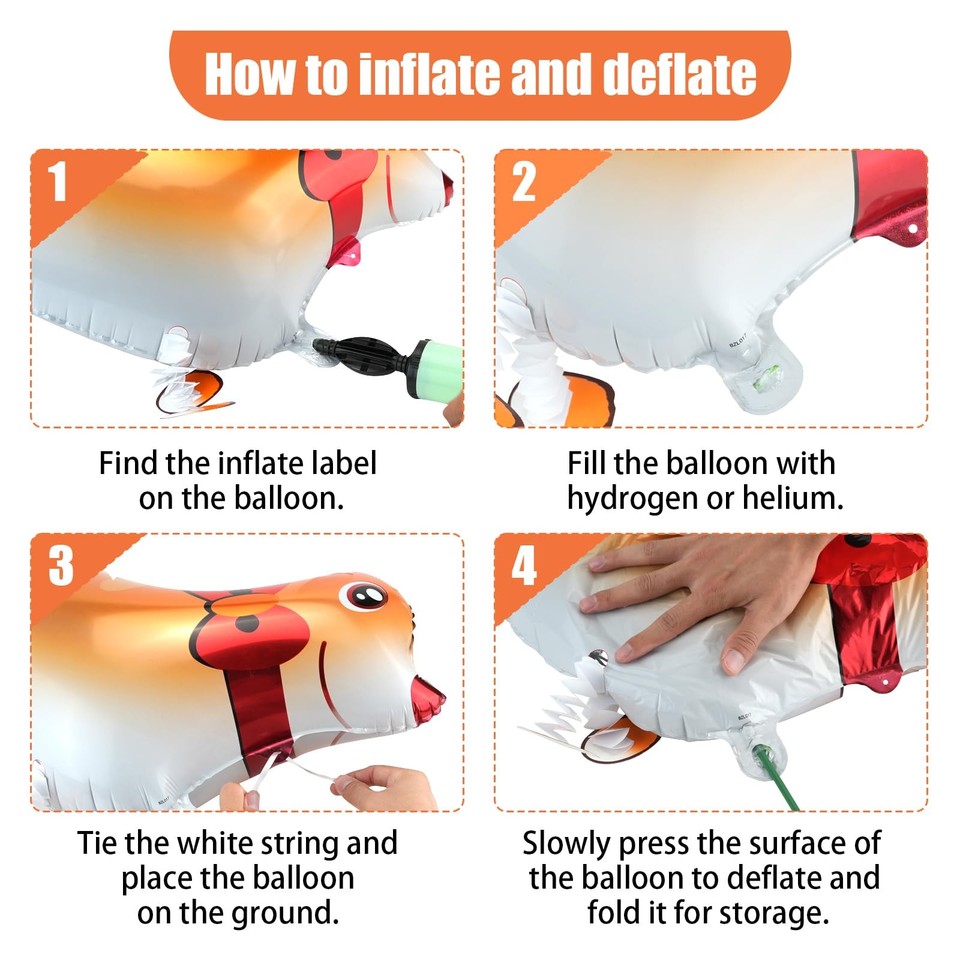 20Pcs Set Walking Animals Balloons Set, Pets Air Walker Balloons, Mylar Foil ... | eBay