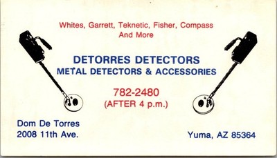 Metal Detectors Whites Fisher Yuma Arizona De Torrest Vintage Business ...